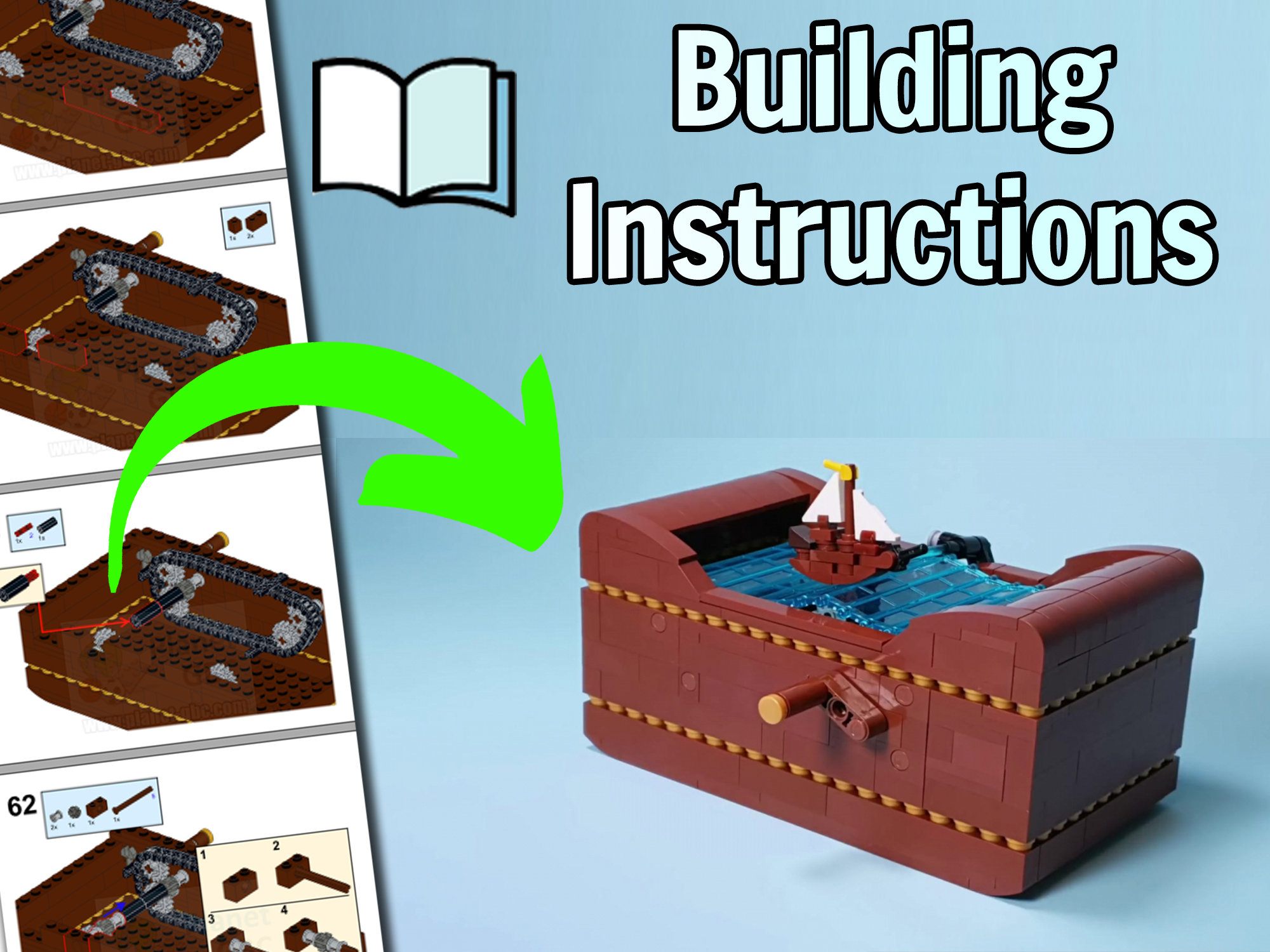 LEGO Building Instructions - Ship at Sea - Automata Made With LEGO ...