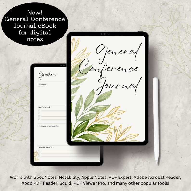 General Conference Journal: LDS Digital Notebook for Tablets (PDF ...