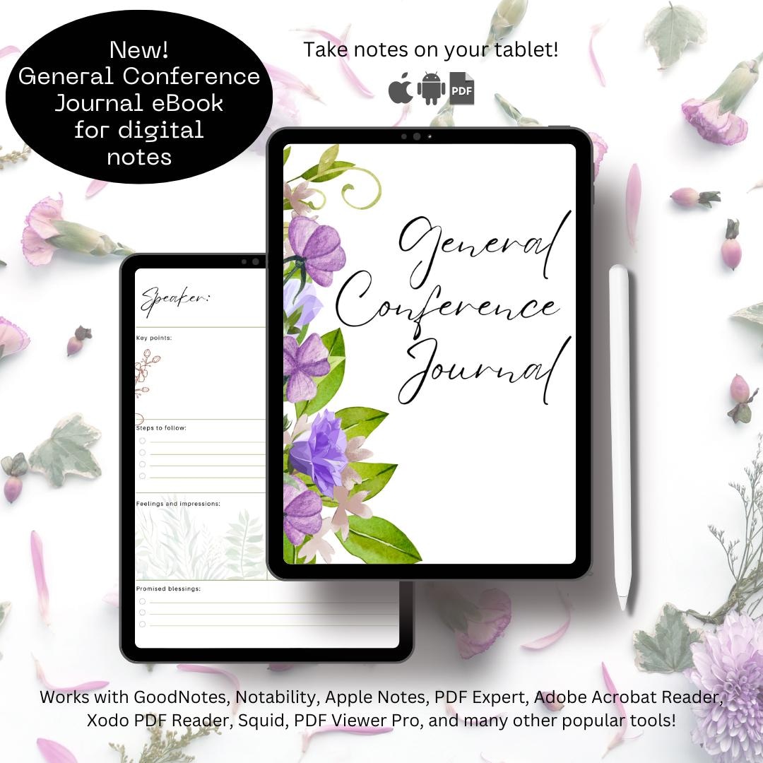 Floral General Conference Journal: LDS Digital Notebook for Tablets ...