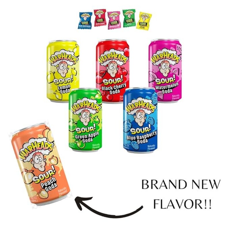 CANDY AND SODA Set Soda Party Pack Candy and Soda Duo Flavored Soda Combo Unique Childhood Sour ...