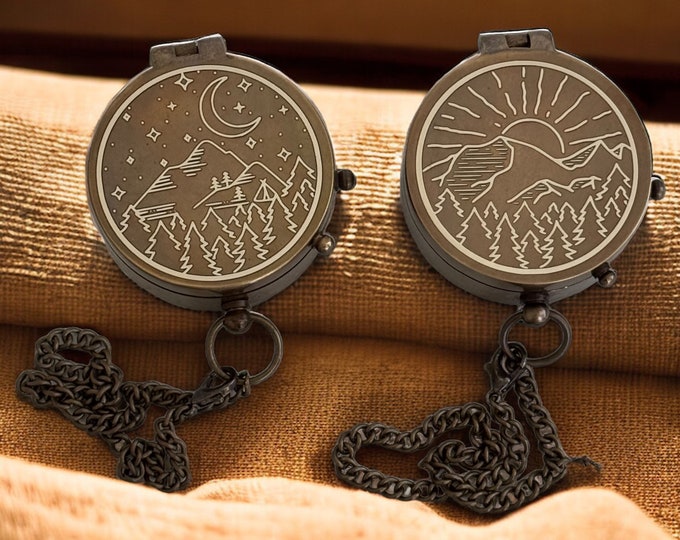 Customizable Compass With Personalized Message Perfect for Travelers ...