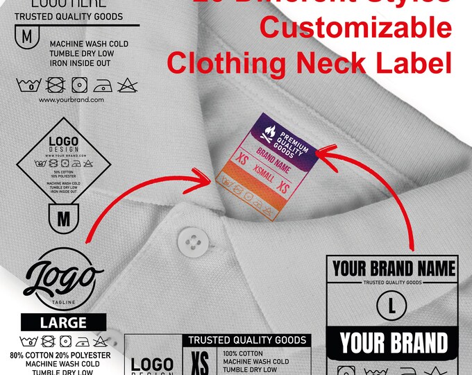 CUSTOM NECK LABEL Transfer Affordable Custom Neck Tag for T Shirt and ...