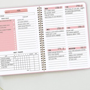 Pink Undated Weekly Planner With to Do List and Habit Tracker - Etsy