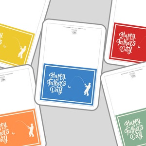 Fishing Father's Day Cards Printable Digital Download - Etsy
