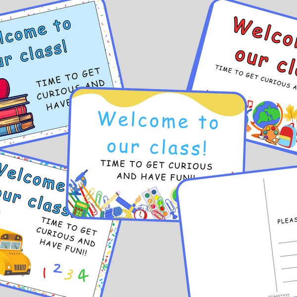 Welcome to Our Class Postcard - Etsy