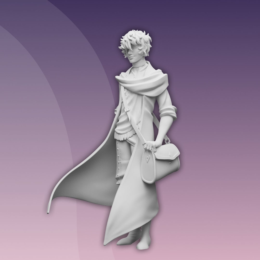 Asra Arcana 3D Figurine, Unpainted Gray Resin Model - Etsy