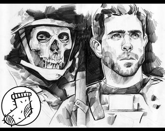 Simon Ghost Riley Print - Etsy Canada