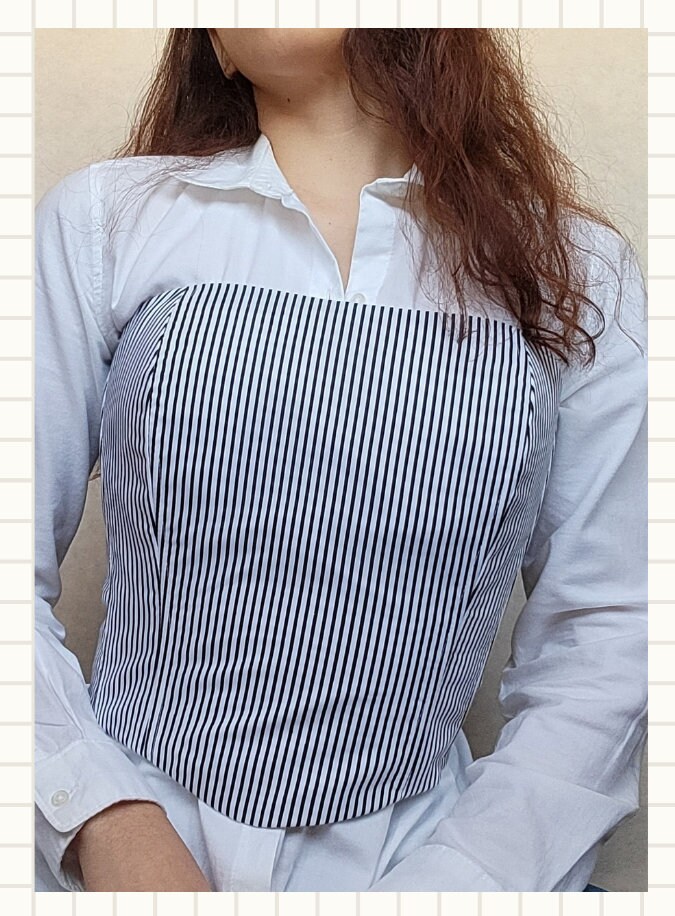 Black & White Pinstripes Corset | Plus Size Corset - Etsy