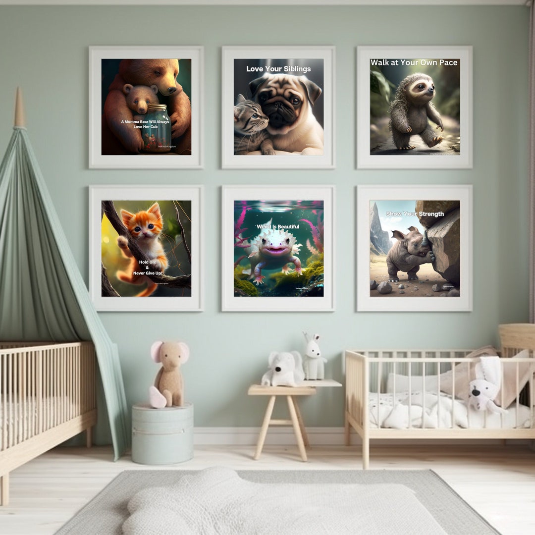 Printable Inspirational Animal Posters for Kids bundle Set - Etsy