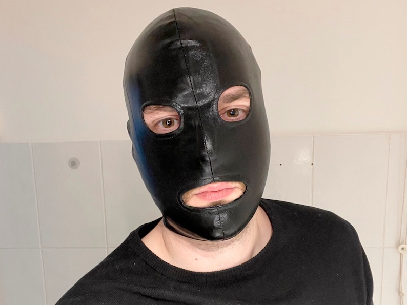 Bondage Mask Sex Face Mask Fetish Mask Sex Hood Bdsm Hood Etsy