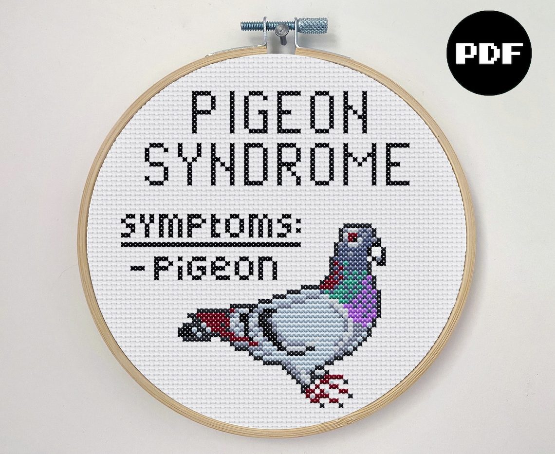 Pigeon Syndrome Meme Cross Stitch Pattern Instant Download PDF Easy for ...