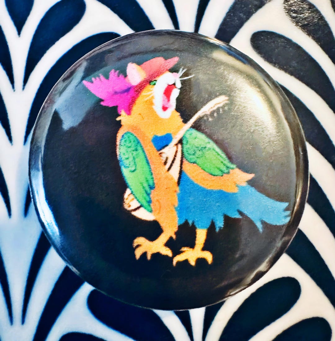 Pin Back Button Cat Bird Dnd Hybrid Bard - Etsy
