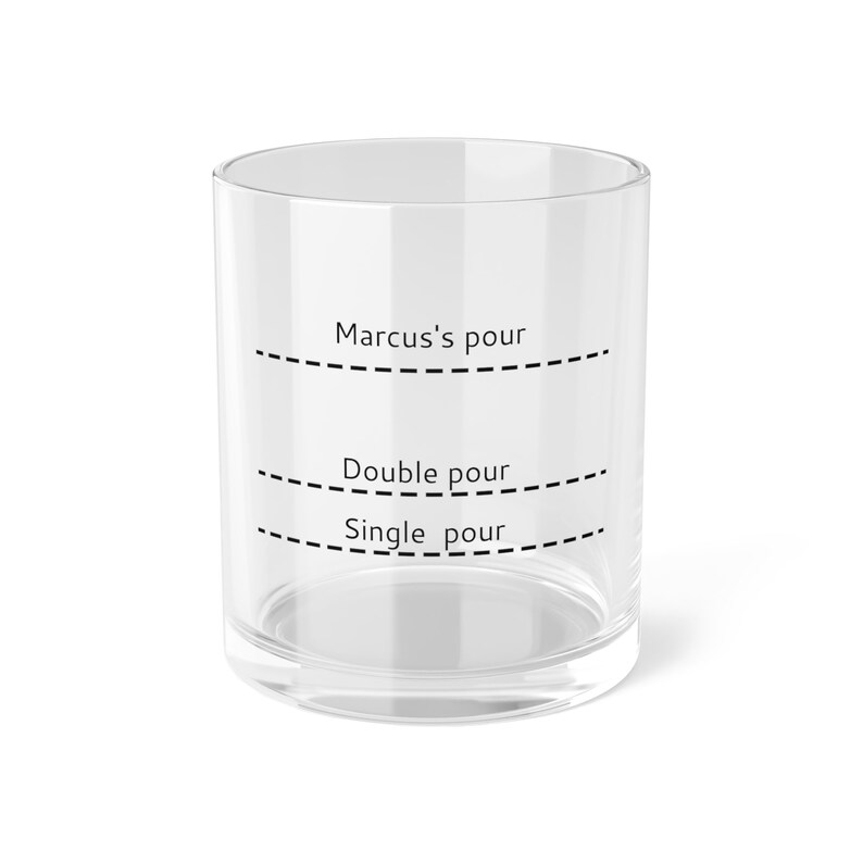 Custom Pour Line Bar Glass. Funny Whiskey Glass. Single Pour Double ...