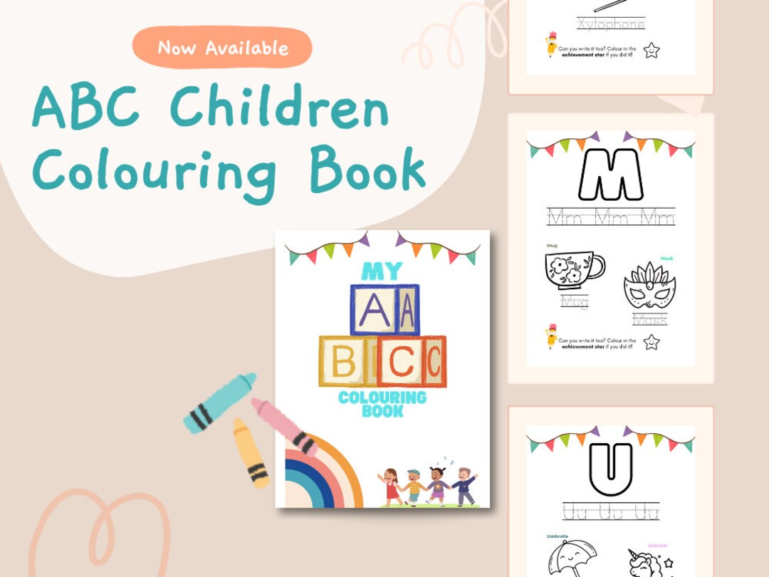 My ABC Coloring Book, Printable Alphabet Coloring Pages, ABC Trace ...