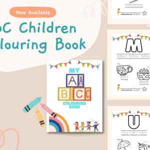 My ABC Coloring Book, Printable Alphabet Coloring Pages, ABC Trace ...