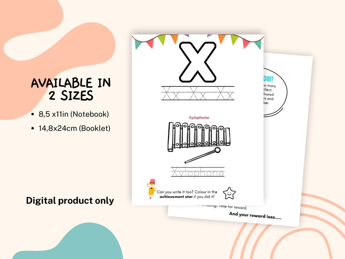 My ABC Coloring Book, Printable Alphabet Coloring Pages, ABC Trace ...