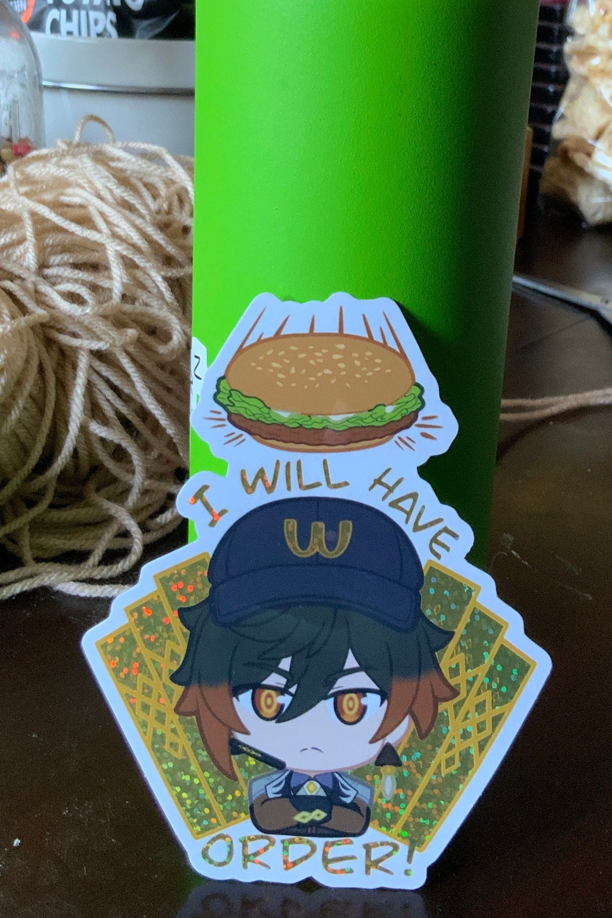 Genshin Impact Zhongli “I Will Have Order” Glitter Sticker - Etsy