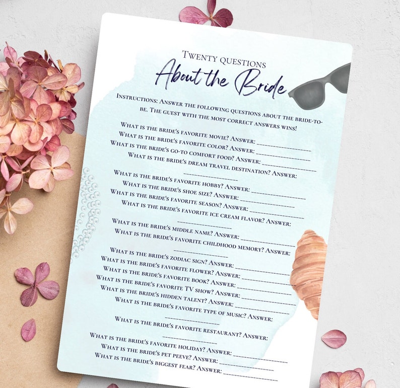 Printable Bridal Shower Games, Printable Bachelorette Game Bundle ...