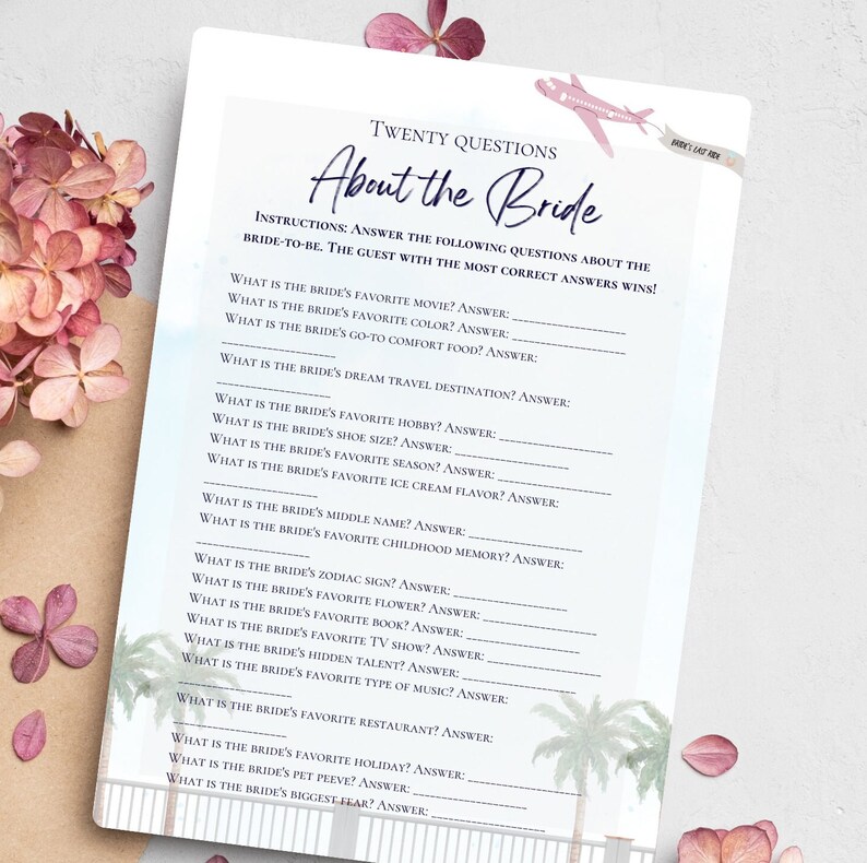 Printable Bridal Shower Games, Printable Bachelorette Game Bundle ...