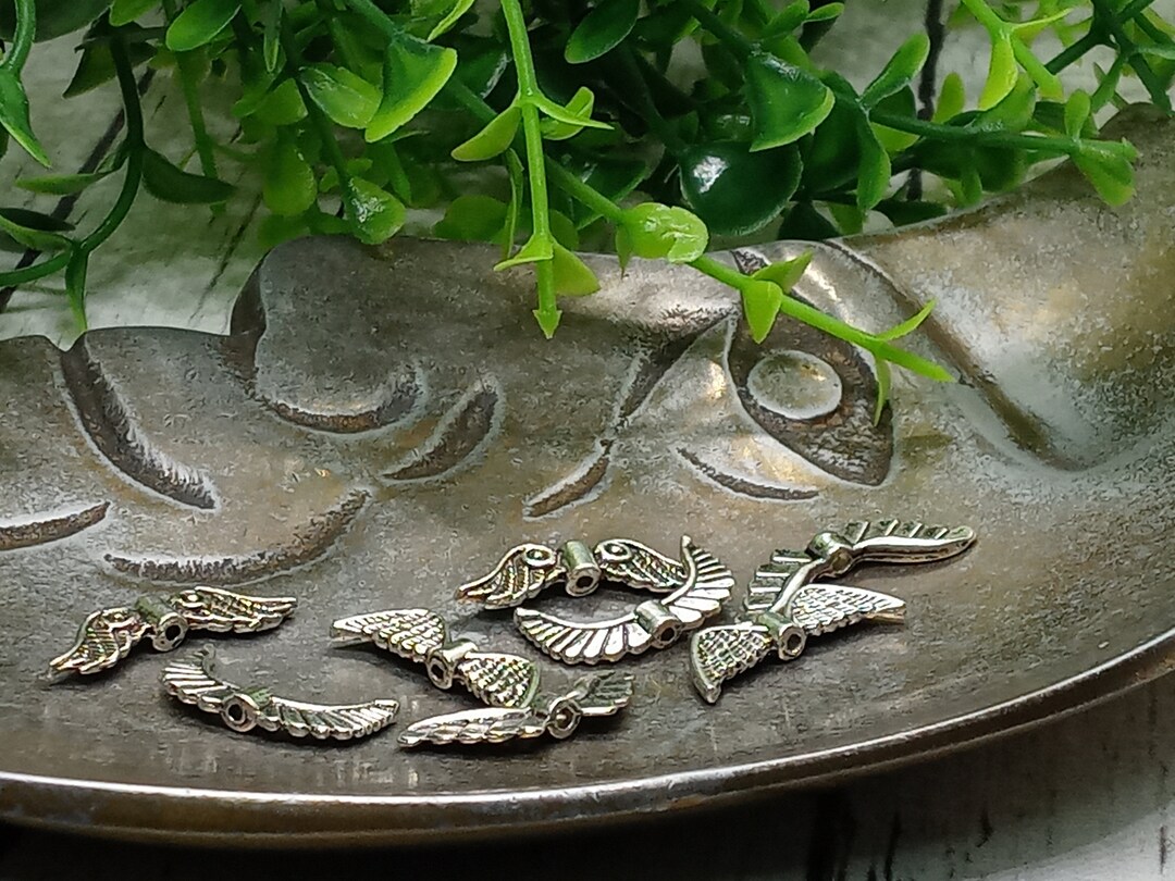 8 1inch Wingspan Pewter Angel Wing Beads *(includes 4 Styles) - Etsy