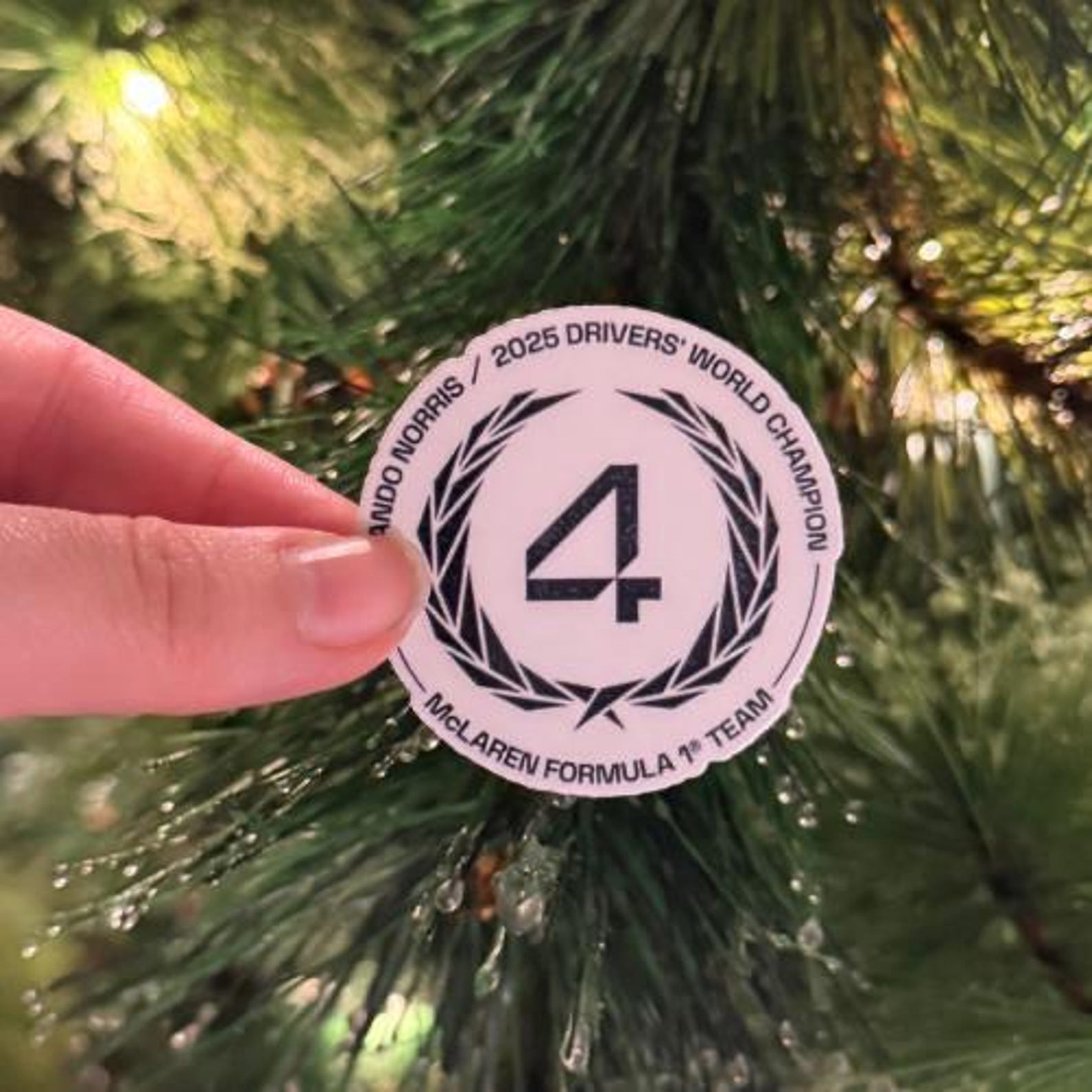 Lando Norris World Champion 2025 Logo Sticker Formula One Christmas ...