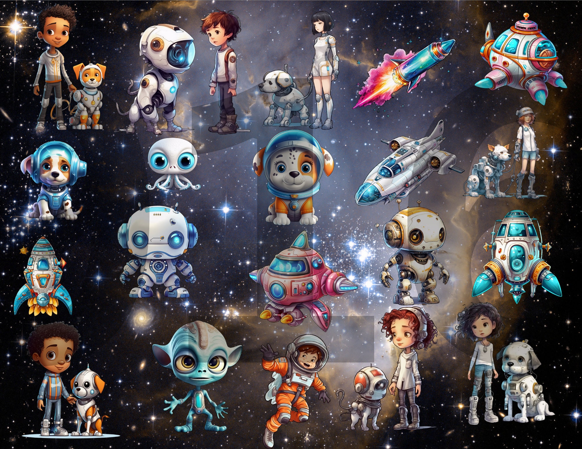Space Clipart, Space Digital Images, Space Images, Astronaut, Alien ...