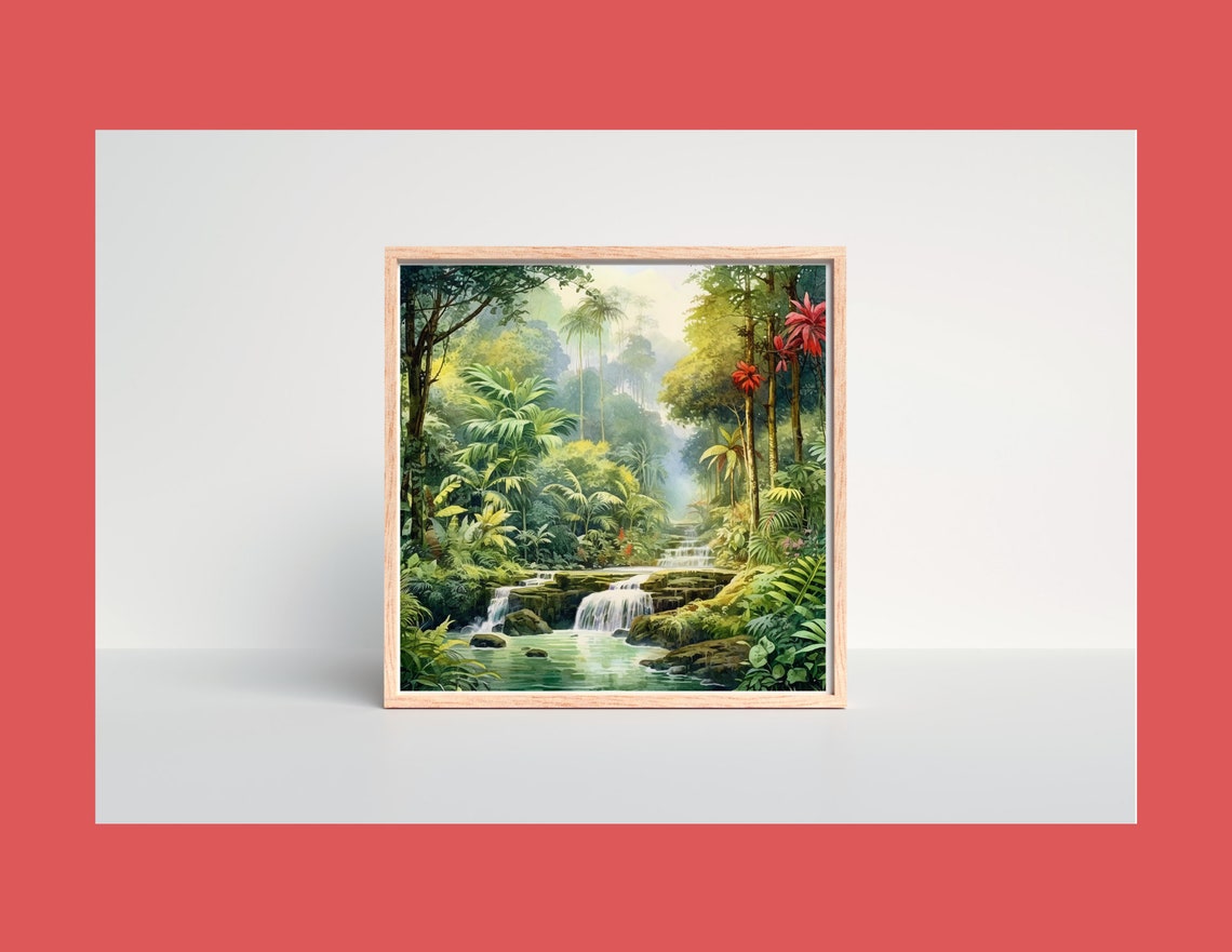 Rainforest Watercolor Images Rainforests Digital Art - Etsy
