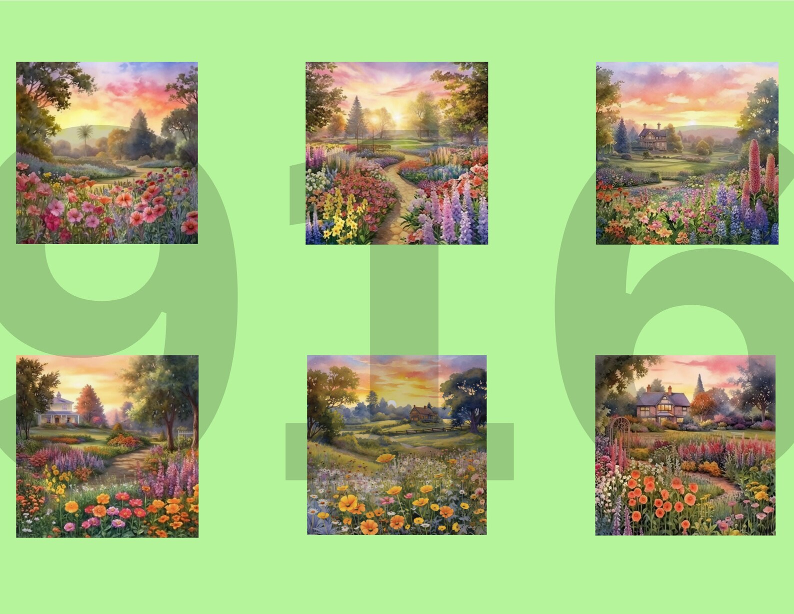 Spring Garden Watercolor Images, Spring Flower Pictures, Watercolor ...