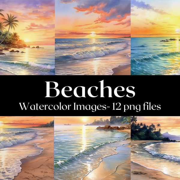 Beach Watercolor - Etsy