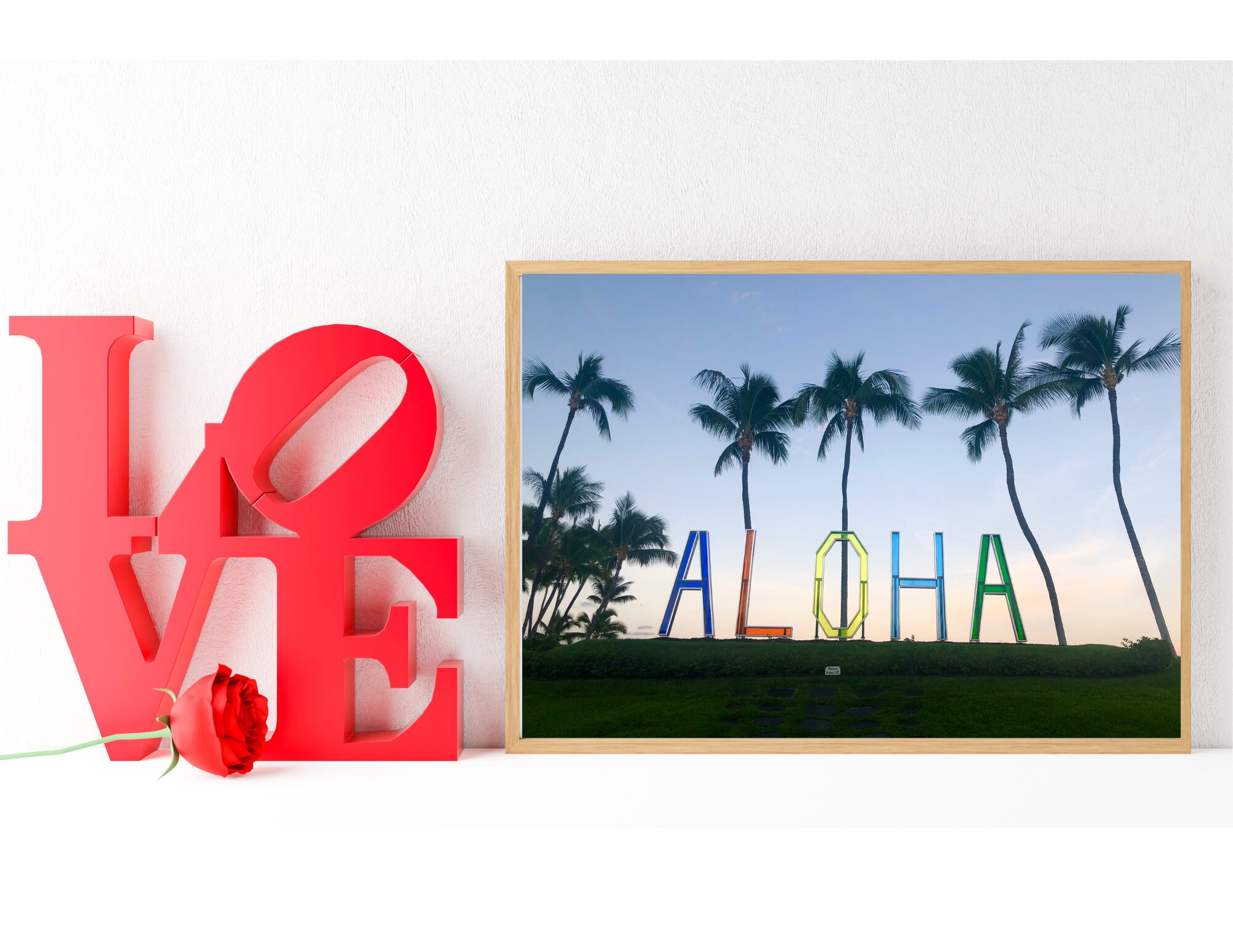 ALOHA Digital Photo, Hawaii Picture, Aloha Wall Art, Hawaiian Digital ...