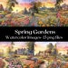 Spring Garden Watercolor Images, Spring Flower Pictures, Watercolor ...