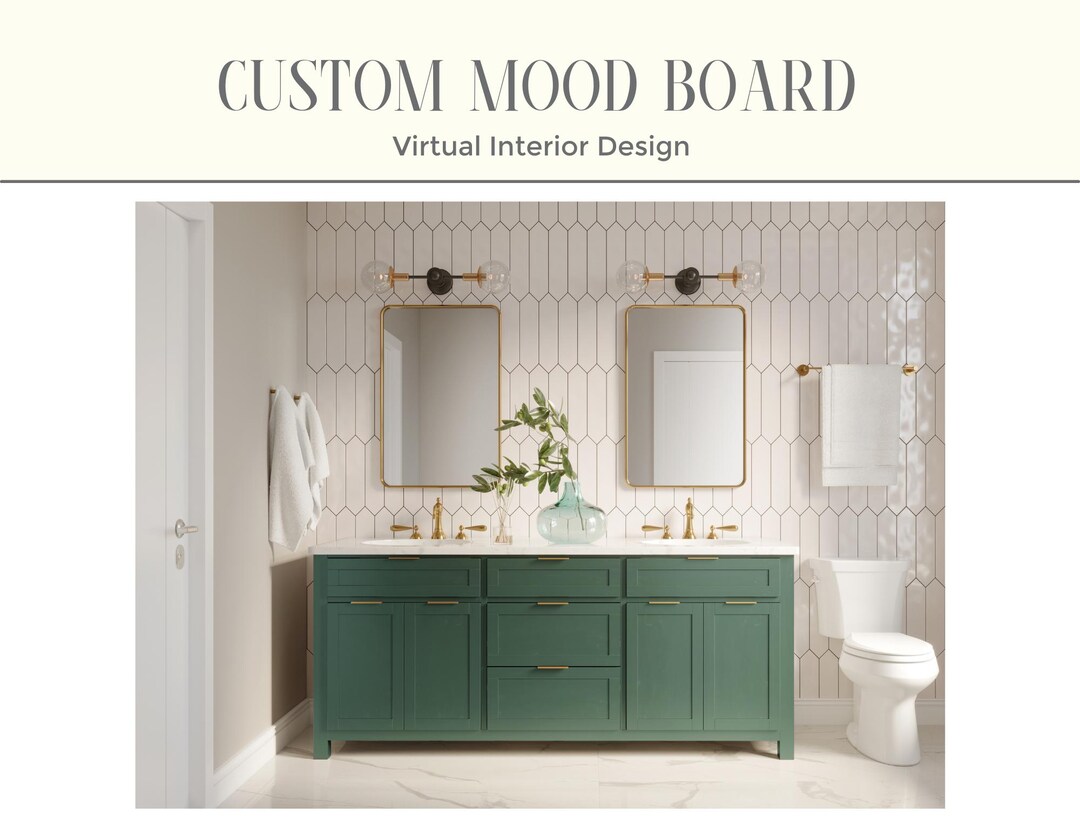 Custom Online Interior Design: Virtual Mood Board & Material Selection ...