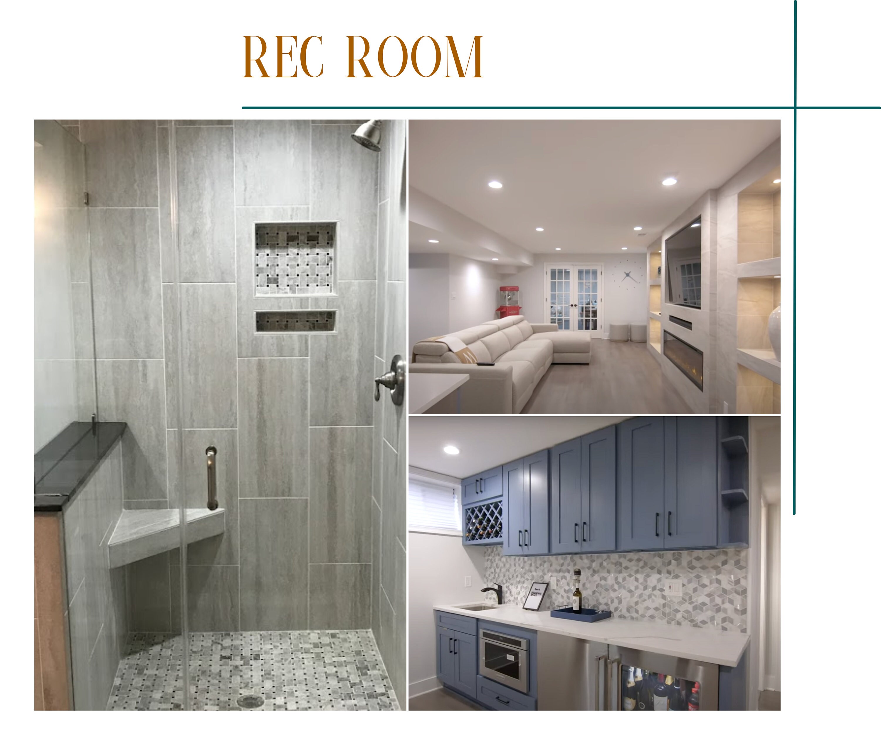 Rec Room Interior Design Package: Mood Board, 3D Renderings - Etsy ...