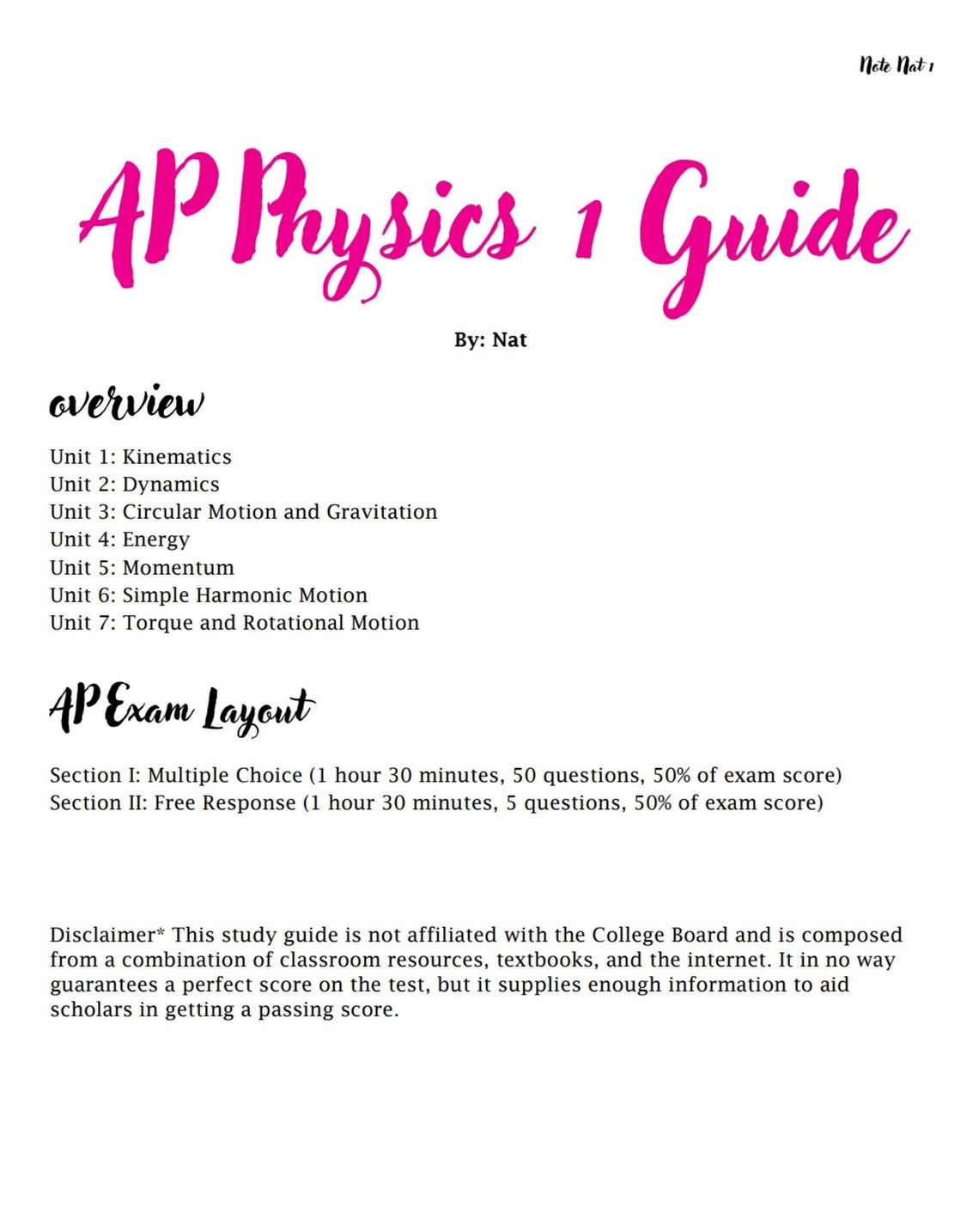 AP Physics Complete Study Guide - Etsy
