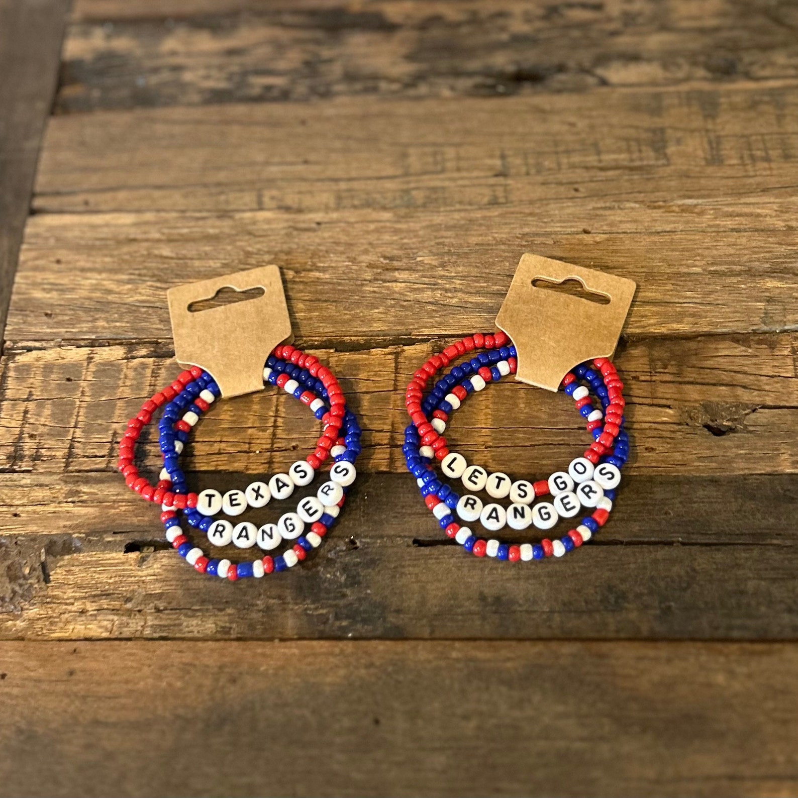 Texas Rangers World Series Bracelet Stack Rangers Bracelet Personalized ...