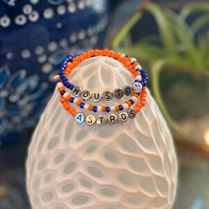 Houston Astros Bead Bracelet Stack. Cheer on the Astros and Show Your H-town Pride! Go Stros! - Etsy