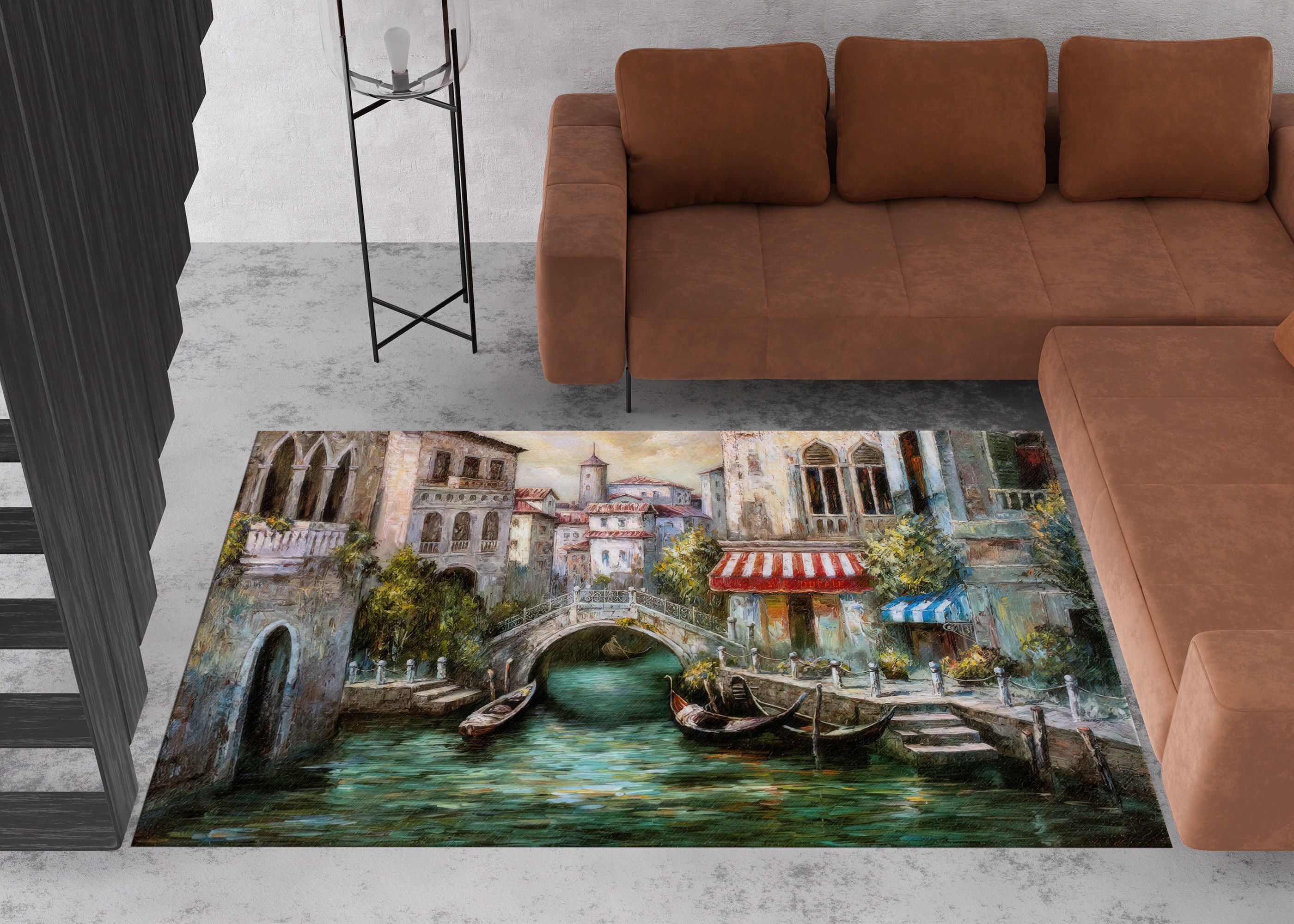 Venice Italy Rug, Italy Landscape Rug, Venice Canal Landscape Rug, View ...