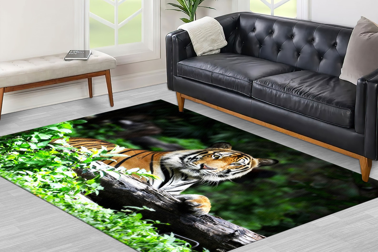 Wild Life Tiger Rug, Jungle Rugs, Loft Rug, Animal Rug, Step Rug, Large ...