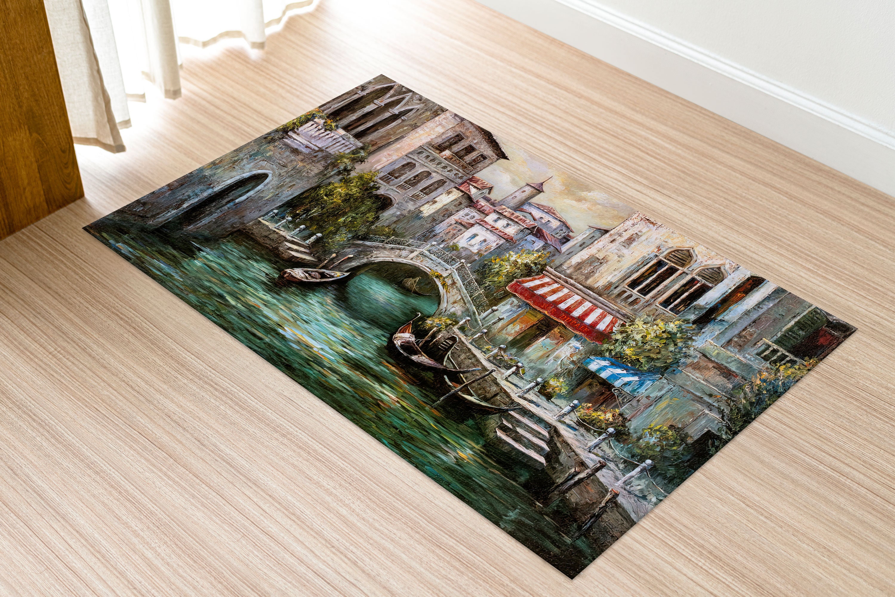 Venice Italy Rug, Italy Landscape Rug, Venice Canal Landscape Rug, View ...
