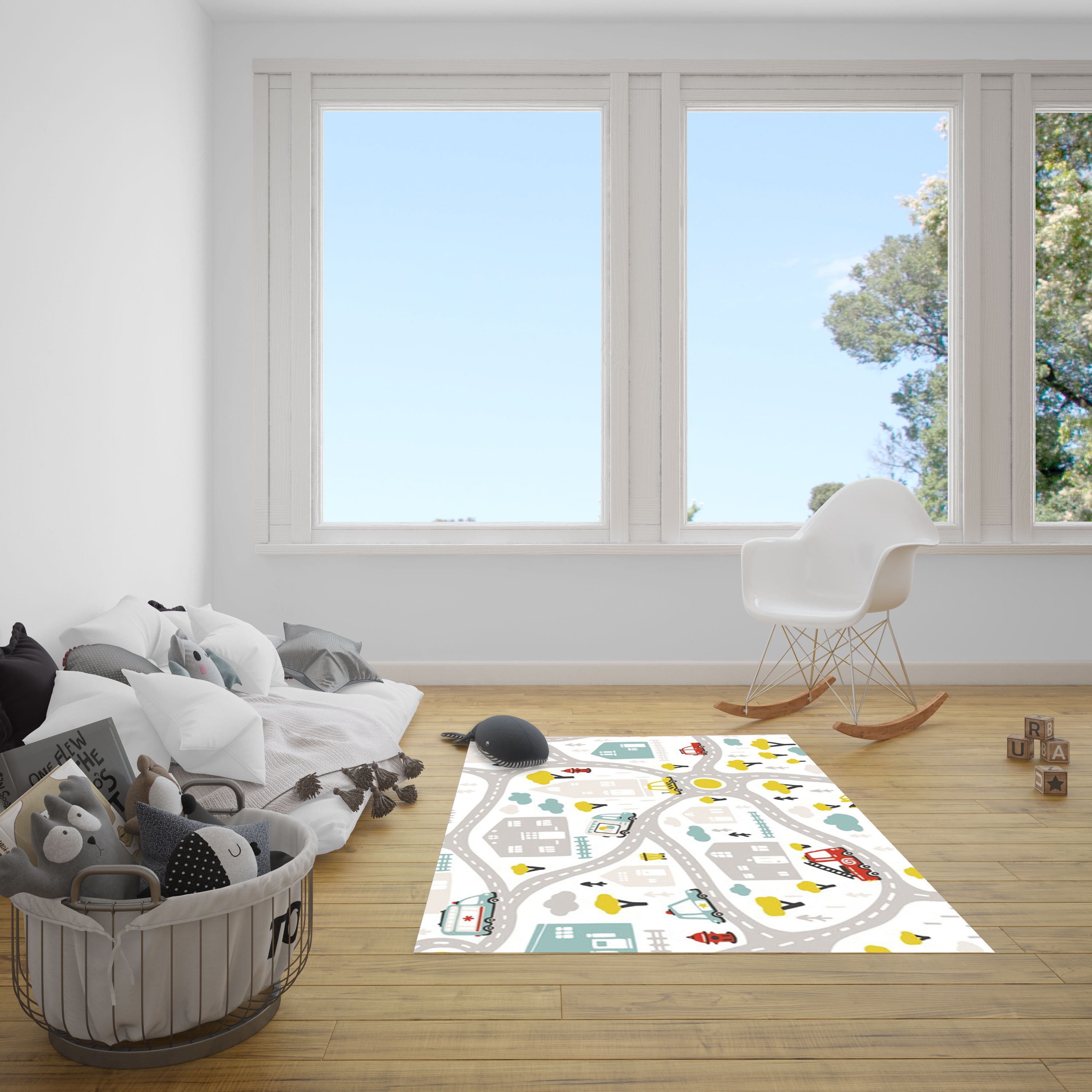 Baby City Map Rug Roads and Transport Rug Baby Map Rug City - Etsy