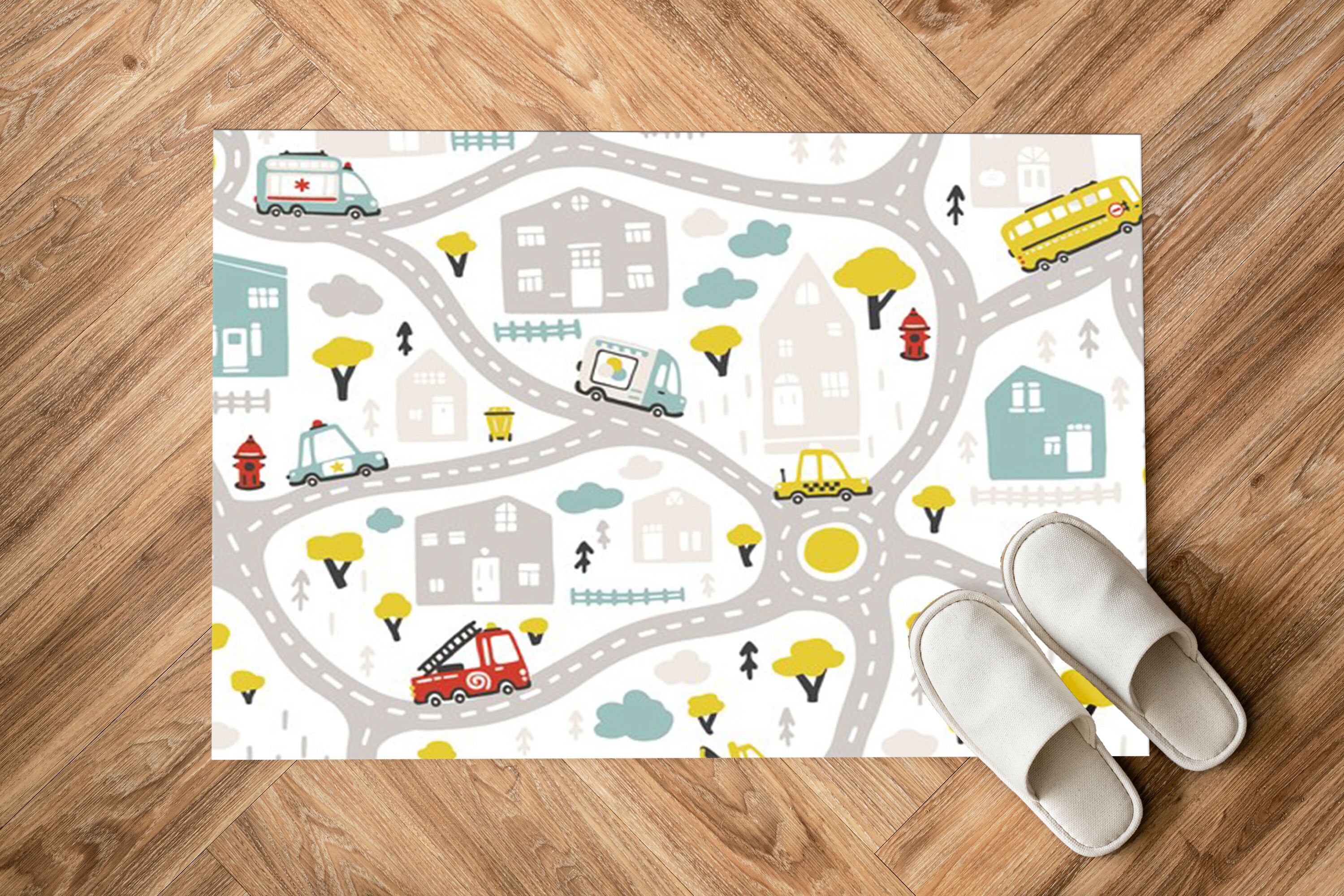 Baby City Map Rug Roads and Transport Rug Baby Map Rug City - Etsy