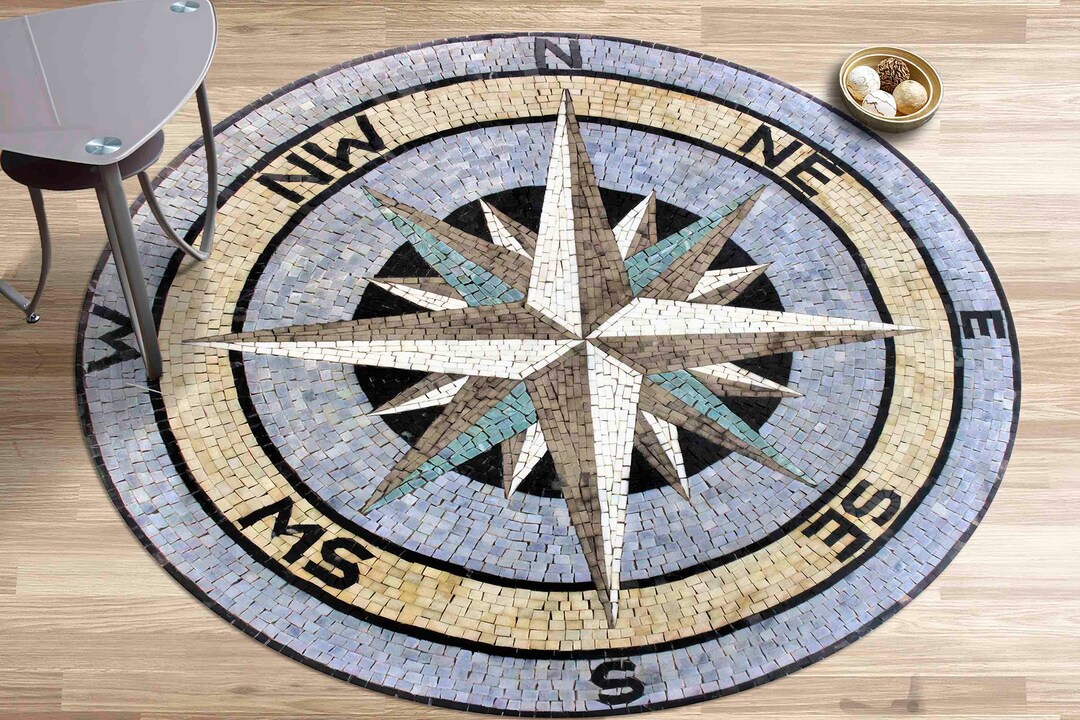 Compass Rugs, Round Rugs, Trendy Rugs, Modern Rug, Nursery Rug, Small ...