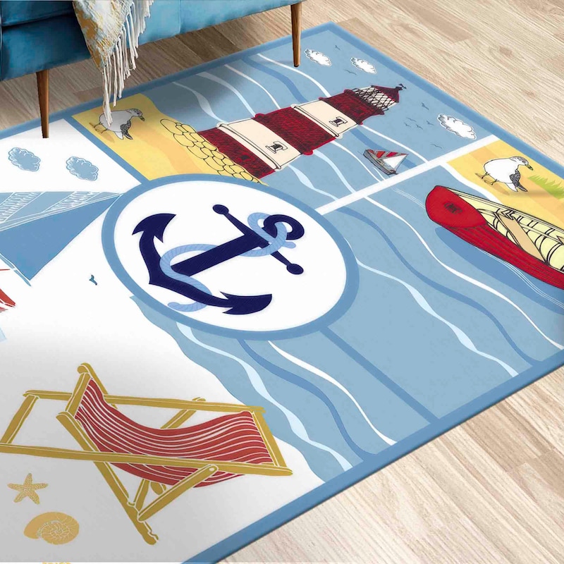 Nautical Rug - Etsy