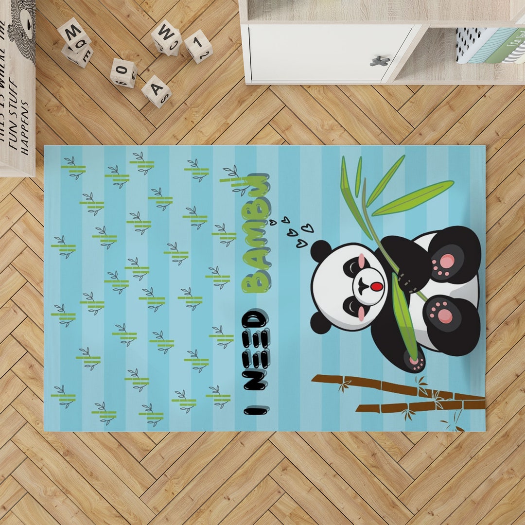 Cute Panda Rugs, Panda Rugs, I Need Bambu Rug, Kids Room Rug, Bathroom ...