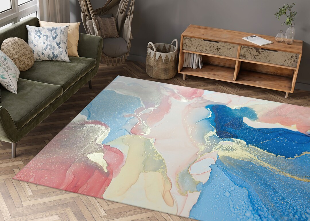 Colorful Marble Rug, Modern Marble Rugs, Pink Marble Rugs, Modern Rugs ...