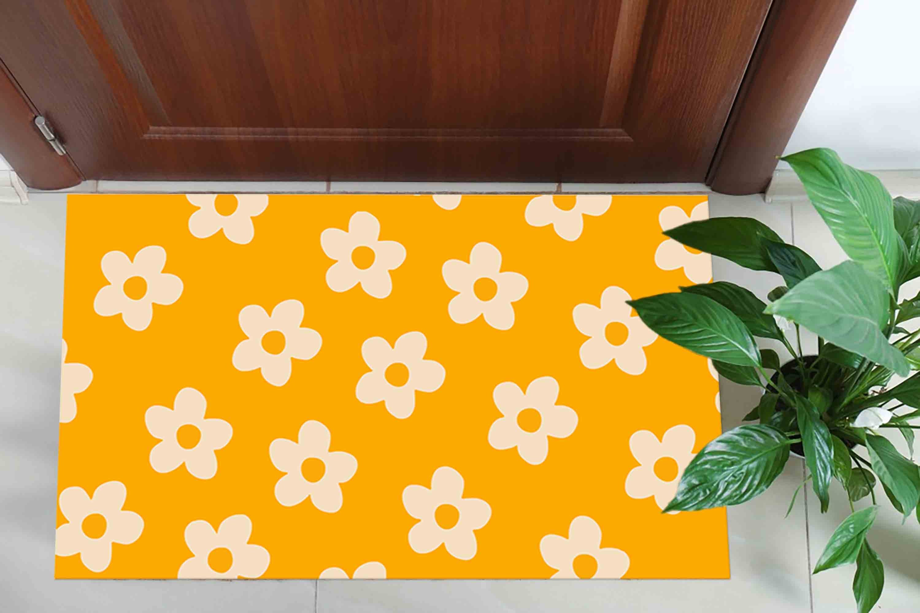 Daisy Rugs Yellow Rug Abstract Rug Floral Rugs Salon Decor - Etsy
