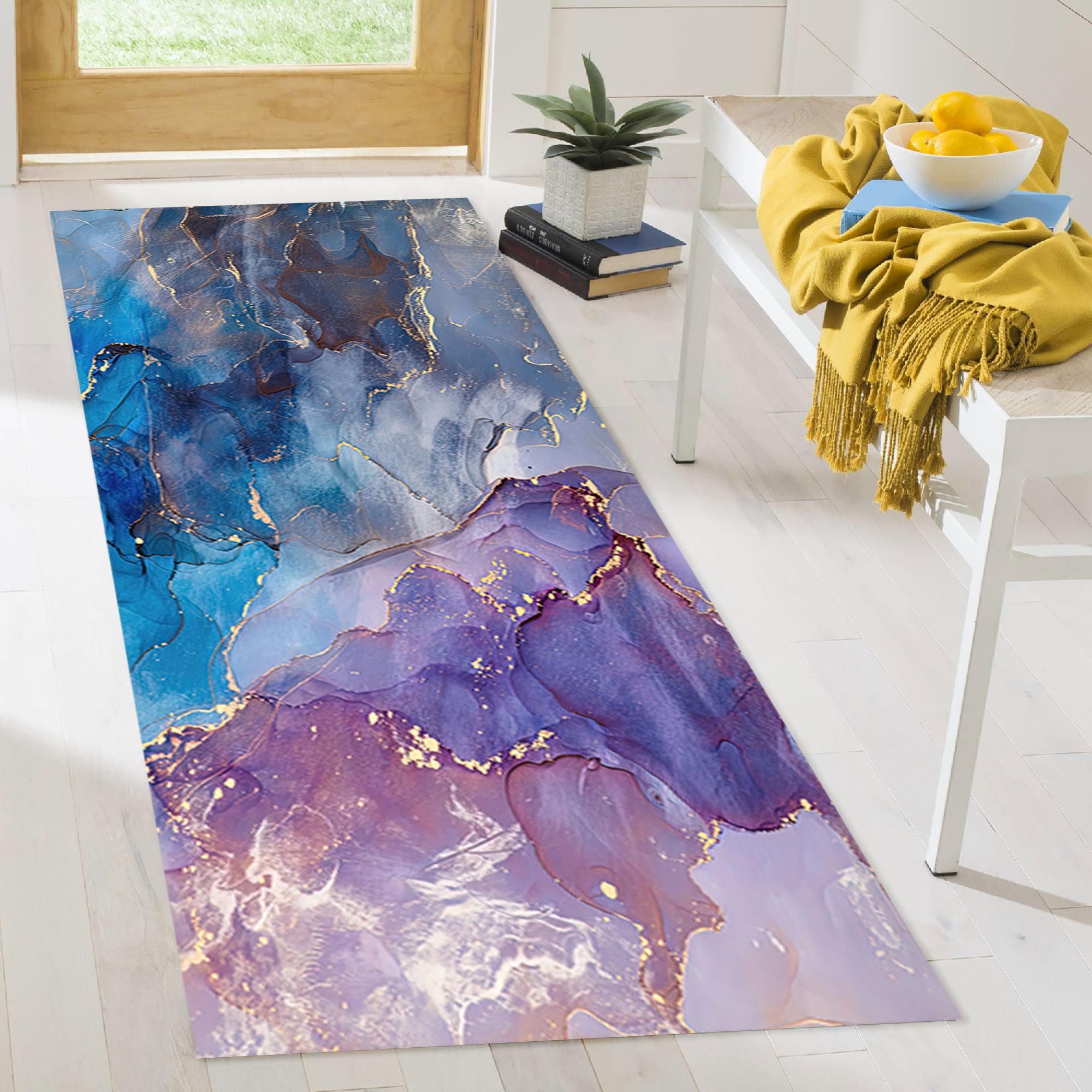 Purple and Blue Marble Rugs Blue Marble Rug Purple Marble - Etsy
