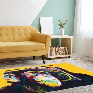 Monkey Boombox Rugs, Monkey Rug, Animal Rug, Dj Monkey Rug, Custom Rug ...