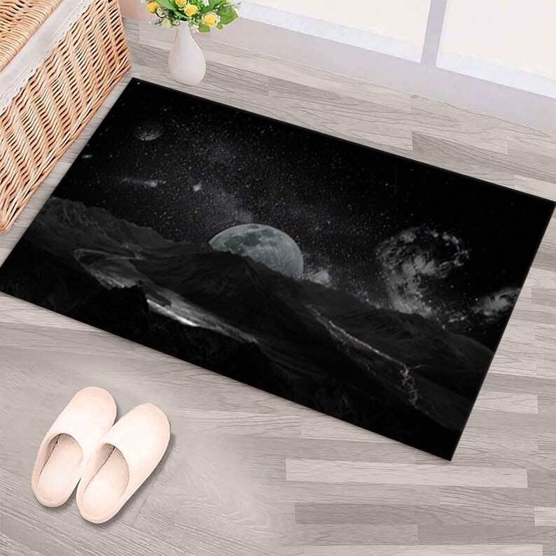 Starry Sky Landscape Rug, Full Moon Rugs, Galaxy Rug, View Rugs ...