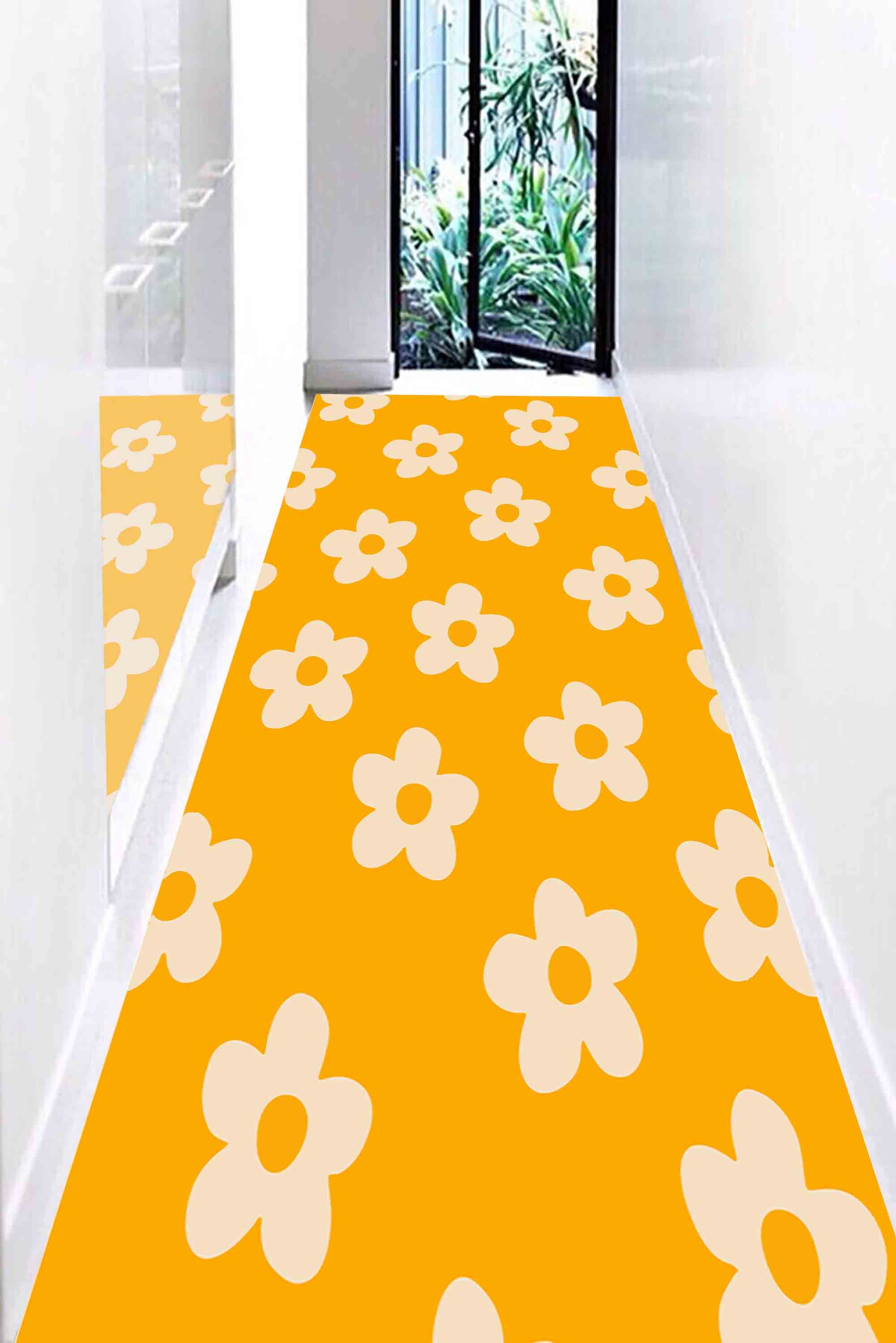 Daisy Rugs Yellow Rug Abstract Rug Floral Rugs Salon Decor - Etsy